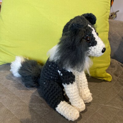 Crochet Pattern for Finnly, Realistic Crochet Border Collie Dog ...