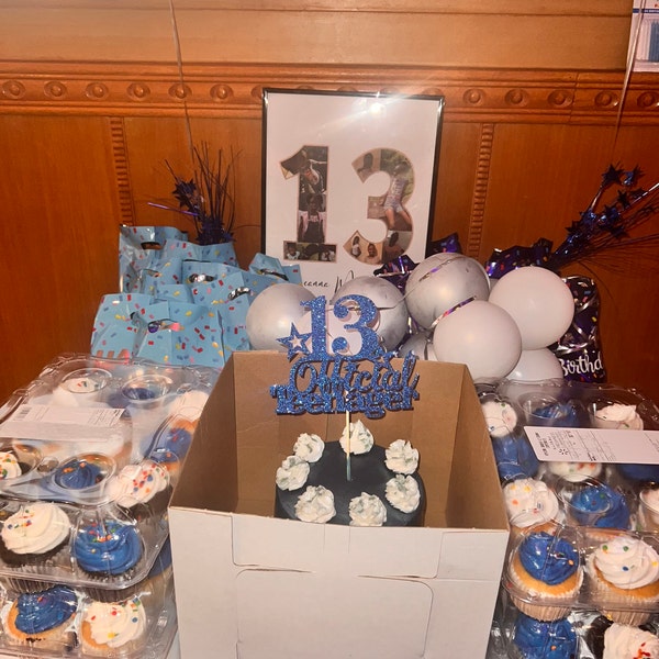 Custom Number 13 Photo Pictures, 13th Birthday Decoration, Anniversary ...