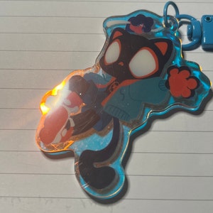 Meows Morales Spiderverse Holographic Keychain PREORDER - Etsy