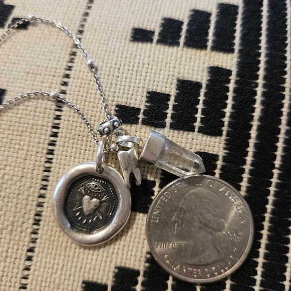 Bleeding Heart Wax Seal Necklace - Meaningful Wax Seal Jewelry - Etsy