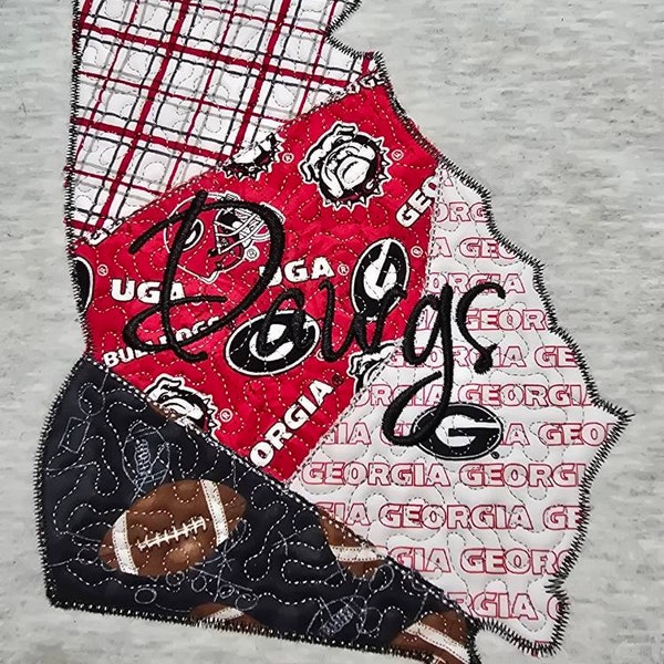 Quilted Patchwork State of Georgia Machine Embroidery Applique Design ...