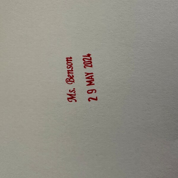 Personalized Teacher Date Stamps, Date and Name Stamps, Adjust Date ...