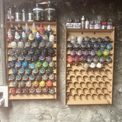 Wall Mounted Hobby Paint Storage Rack Vertical - Etsy