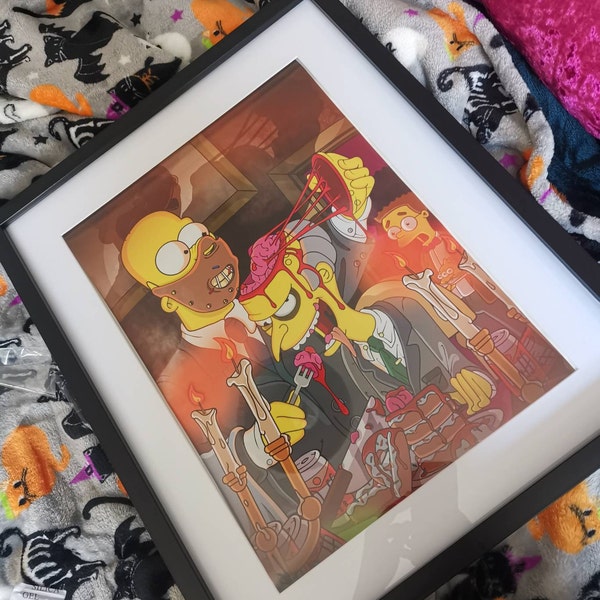 Hannibal Simpsons Style Art Print, Limited Edition, Signed by Artist ...