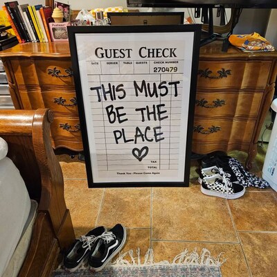 Custom Guest Check Art Print Preppy Wall Art Dripping Paint - Etsy