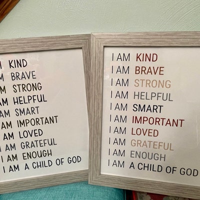 I Am a Child of God Nursery Print, Positive Affirmations for Kids, Kids ...