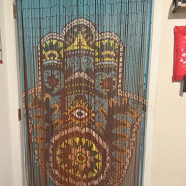 Beaded String Hand Painted Bamboo Beaded Curtain-bohemian Door Beads ...