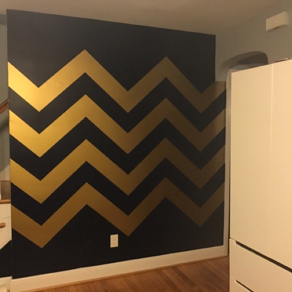 Chevron Stripes - Vinyl Wall Decal Sticker, Chevron Decal, Chevron ...
