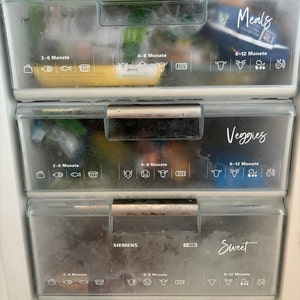 The Fridge Refrigerator Organisation Label Set of 6, 10, 20, 30 or 40 ...