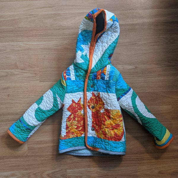 HEARTS Hooded Jacket Children Jacket Pattern Pdf Sewing, REVERSIBLE ...