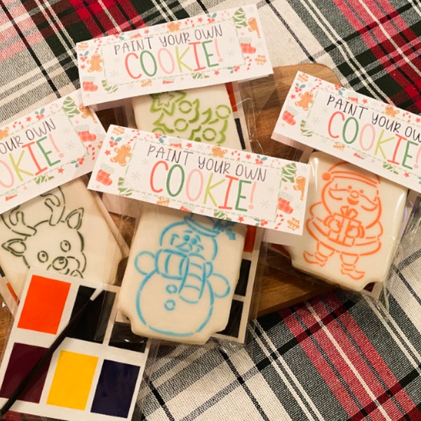 Christmas PYO Cookie Treat Bag Topper/ Printable Treat Bag Toppers ...