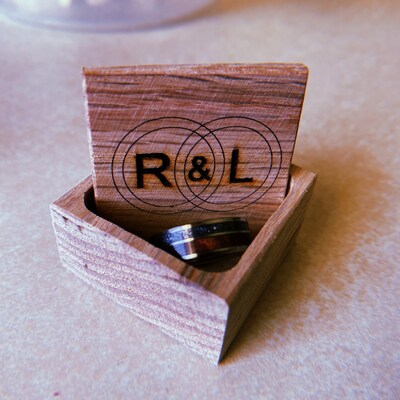 Men's Meteorite Ring Titanium With Meteorite and Blue Box - Etsy