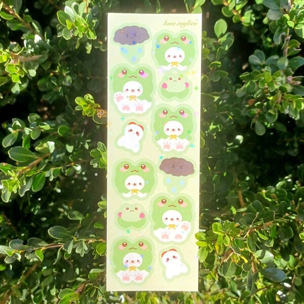 HOLOGRAPHIC Cute Brown Plushie Sticker Sheet, Cute Stationery Bundle ...