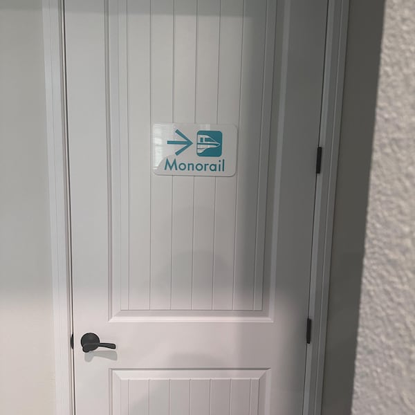 Disney Monorail Sign Plaque Home Decor Choose Your Color and Direction ...