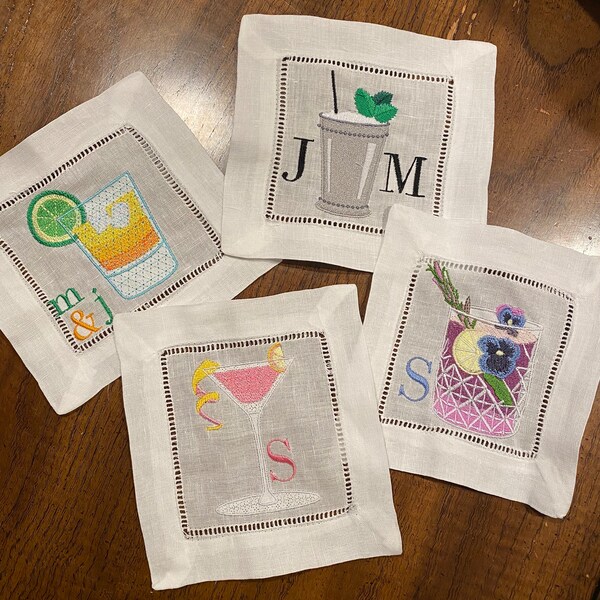 Cocktail Party Machine Embroidery Designs - Etsy