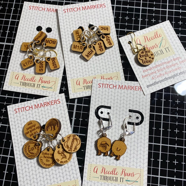 Helpful Stitch Markers, Unique Knitting Stitch Markers Set, Reminder ... Helpful Stitch Markers, Unique Knitting Stitch Markers Set, Reminder ...