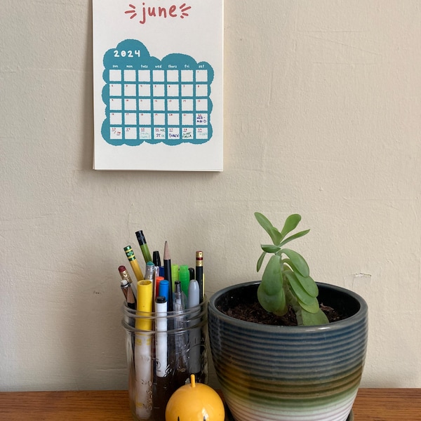 6in X 4.5in Simple Minimalist Calendar / Minimal Modern Design 2026 ...