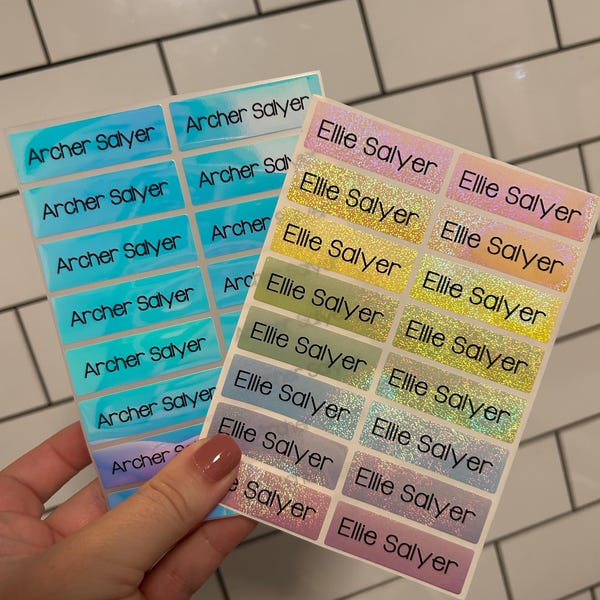 Name Label School Label Waterproof Label Daycare Stickers Kids Sticker ...