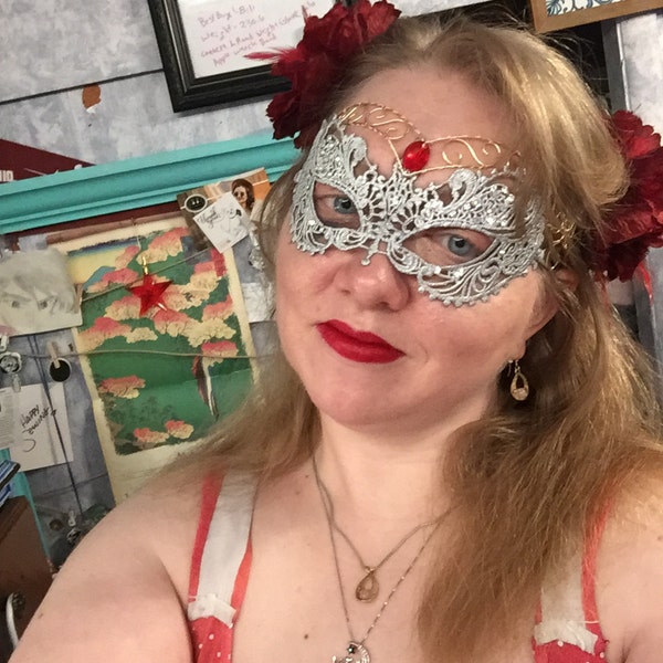 Red Crystal Forehead Tiara - Ruby Jewel Circlet - Elfin Crown - Fantasy ...