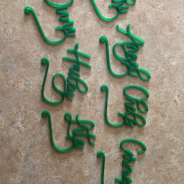 Custom Wedding Wine Glass Charms Personalized Name Tags Cocktail Drink ...