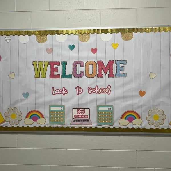 Back to School Bulletin Board With Fun Back to School Activity - Etsy