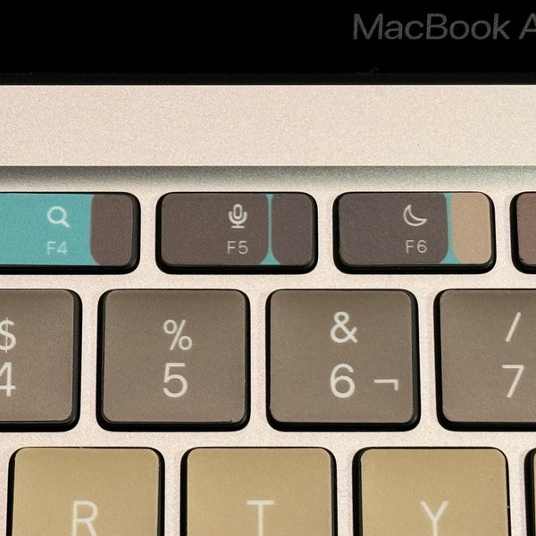 Vintage Morandi Color MacBook Keyboard Stickers | Retro-modern Design ...