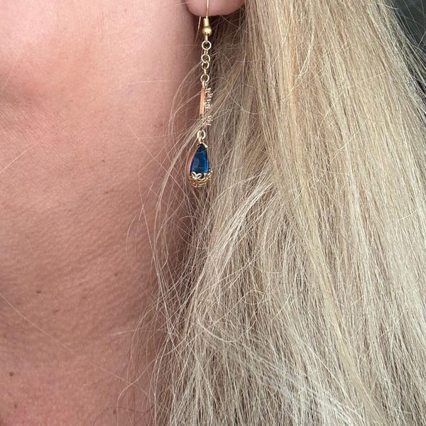 Minimalist Aquamarine Turquoise Teal Water Drop Threader Suncatcher ...