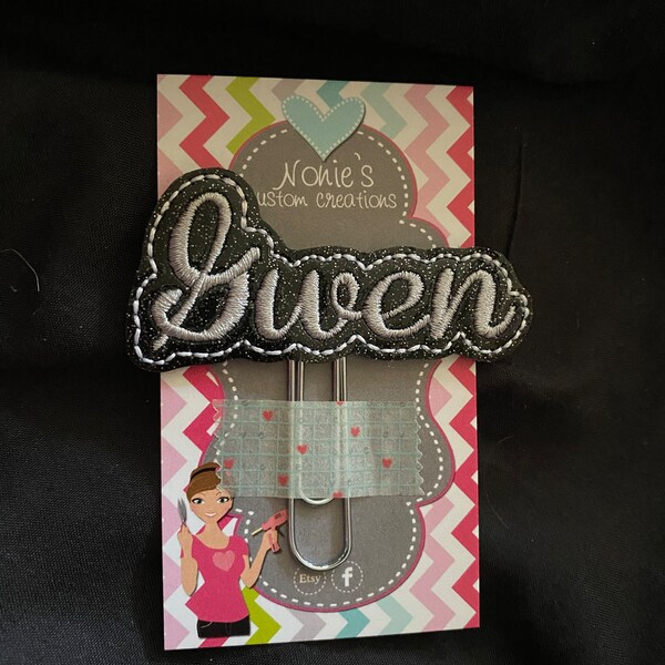 Name Clip - Name Paperclip - Name Paper Clip - Personalized Clip ...