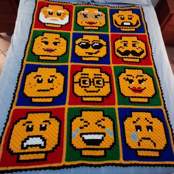 Summer Cabin C2C Crochet Afghan PATTERN | Aspen Leaf and Pinecones ...