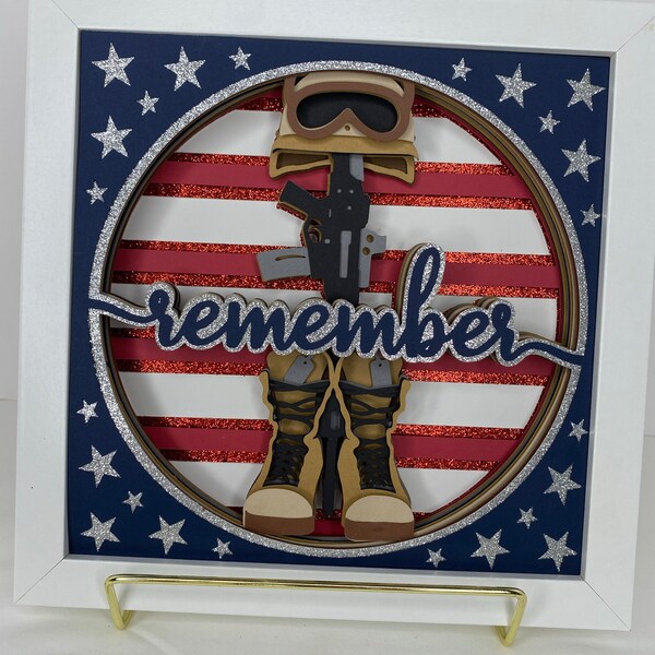 3D BATTLEFIELD CROSS SVG - Memorial Day Shadow Box Svg - Road Trip Svg ...