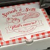 RETRO PIZZA BOX Personalised 7 Party Box. Small Pizza. Wedding, Sweets ...