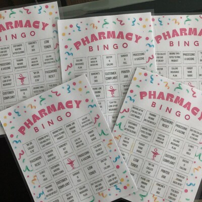 Pharmacy Bingo, Pharmacy Games, Printable Pharmacy Games, Pharmacy ...