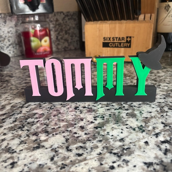 3D Printed Wicked Style Custom Name Plate - Etsy