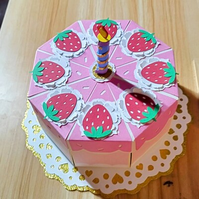 BIRTHDAY CAKE 3D SVG Explosion Box Instant Download Project for Cricut ...