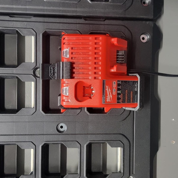 Packout Mount for Milwaukee M12 & M18 Charger (#48-59-1812, 48-59-1808 ...