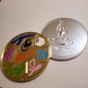 Galar Pokemon Sword and Shield Gym Badge in Gold and Silver Medal Form ...
