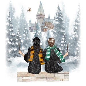 Personalised Graduation Gift Wizard School Graduation Print Custom BFF ...