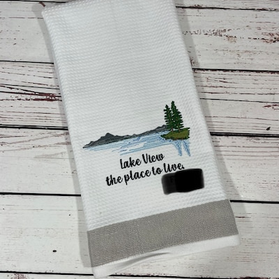 Lake Scene Machine Embroidery Design - Etsy