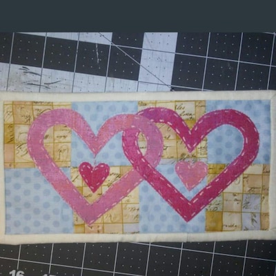 Valentine Hearts Mug Rug Pattern - Etsy