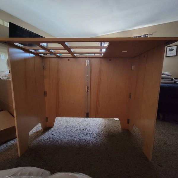 Ematik Foldable 4ft Charcuterie Snack Bar Collapsible Wooden Table ...