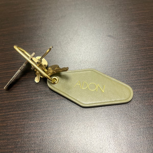 Embossed Diamond Leather Keychain (name) - Modern Luxury Key Chain FOB ...