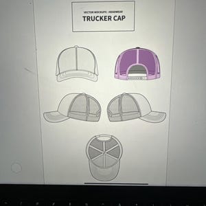 Adjustable Five Panel Cap Vector Mockup - Customizable Hat Template - Etsy