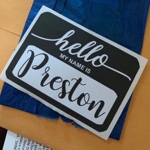 Hello my name is sticker baby announcement baby | Etsy