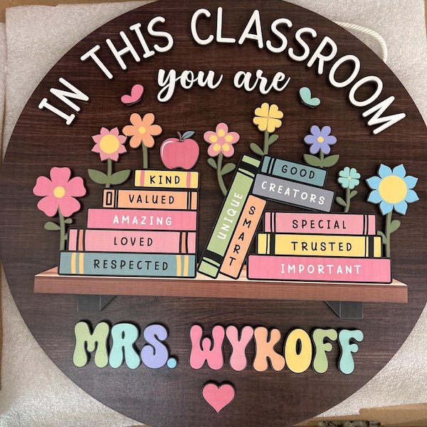 Personalized Teacher Door Sign, Composition Notebook Classroom ...