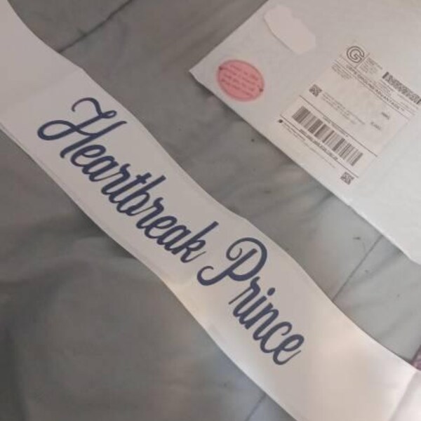 Heartbreak Prince Sash | Custom Colors | Eras Tour Costume | Lover Era ...