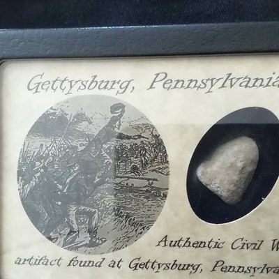 Civil War Relic From the Battle of Gettysburg With Display Case and COA ...