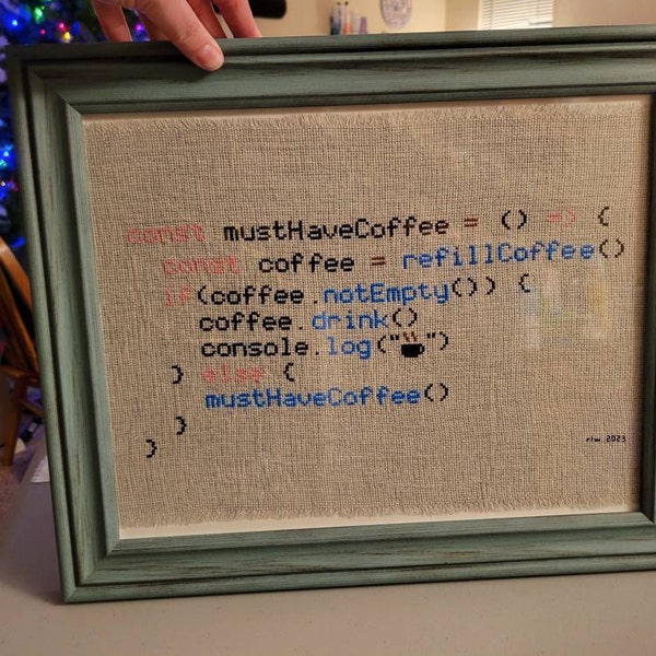 Musthavecoffee Cross Stitch Pattern: Programmer Gift (digital Download ...