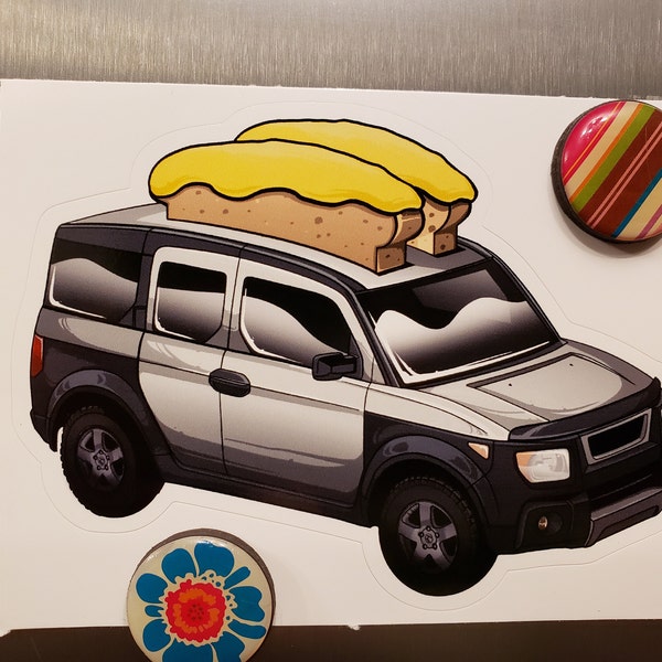 Honda Element Toaster Multiple Colors Vinyl Sticker - Etsy