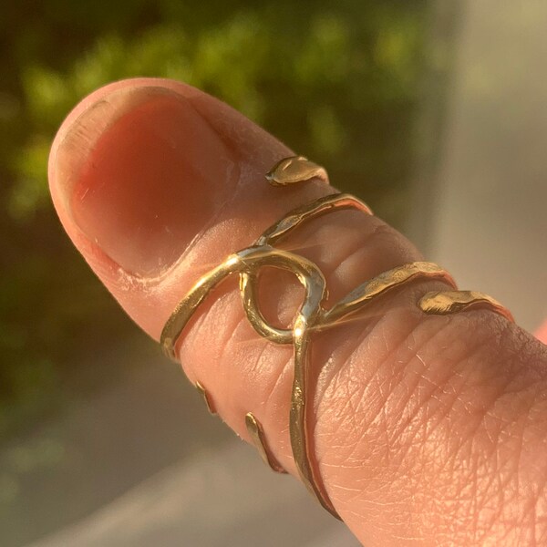 Thumb Ring Splint Gold Plated 14 K - Etsy