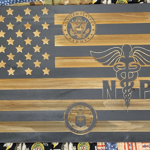 Stained American Flag Plaque - ETS Gift - PCS Gift - Army - Navy ...
